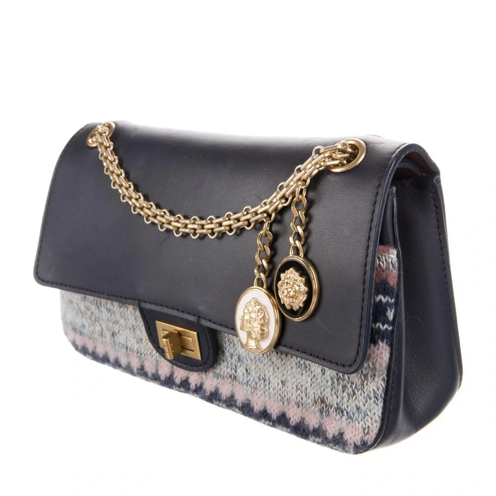 CHANEL | Bags | Chanel Parisrome 255 Nude Reissue 225 Knit Double Flap ...